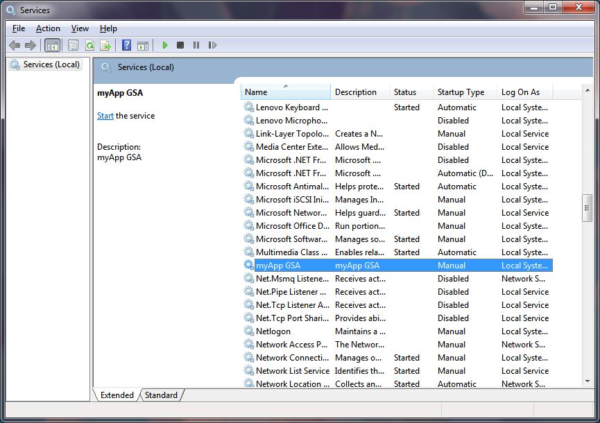 GigaSpaces as Windows Service